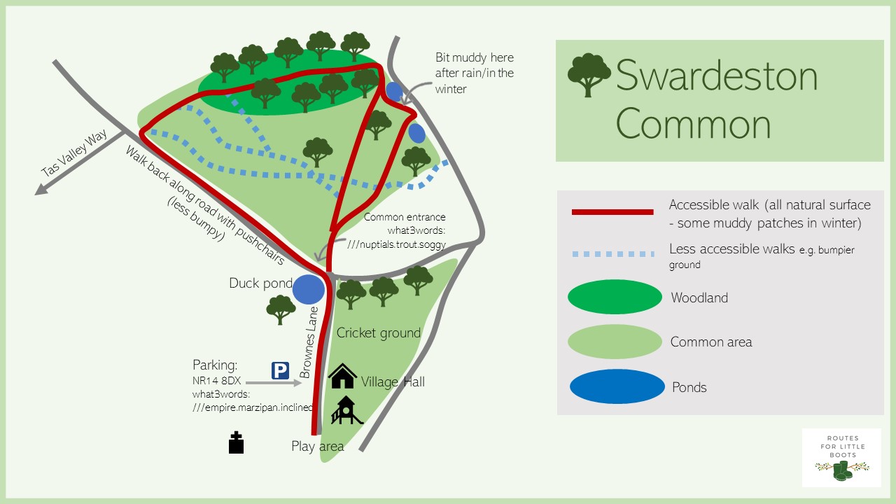 Swardeston Common - Routes for Little Boots